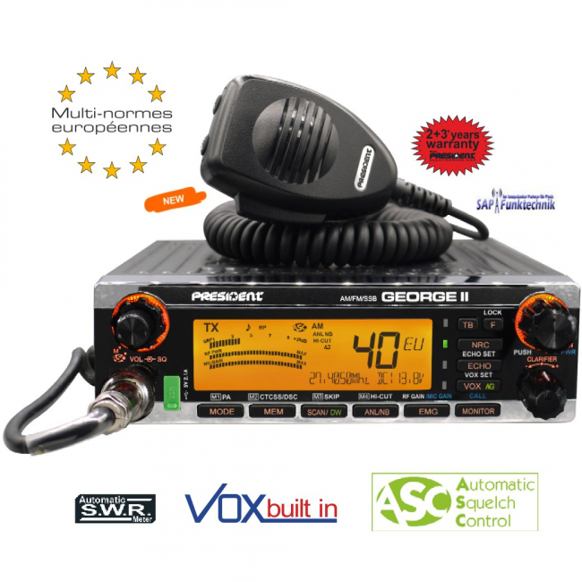 SAP-Funktechnik Online Store - President George II AM/FM/SSB 4/12 Watt ...